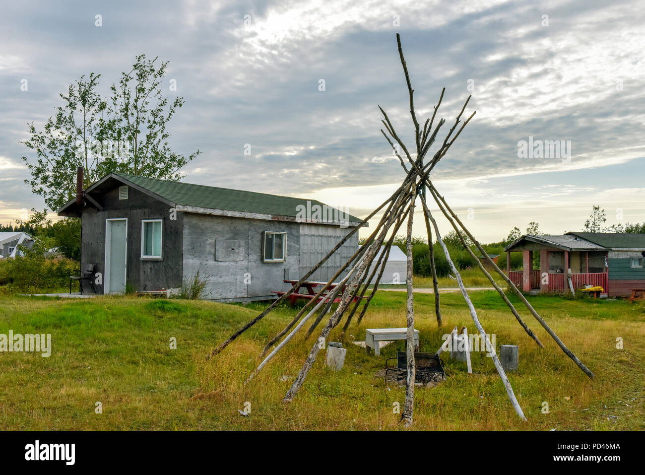 Island of Fort-George (Native land) on La Grande river, next to ...