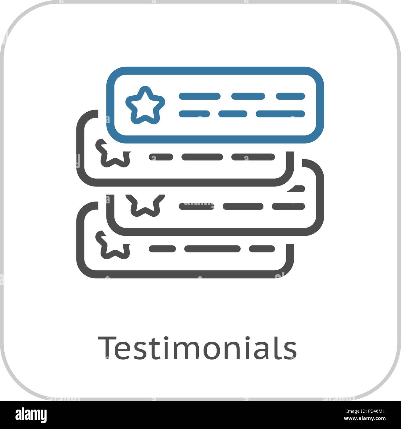 Client testimonials icon flat icon hi-res stock photography and images ...