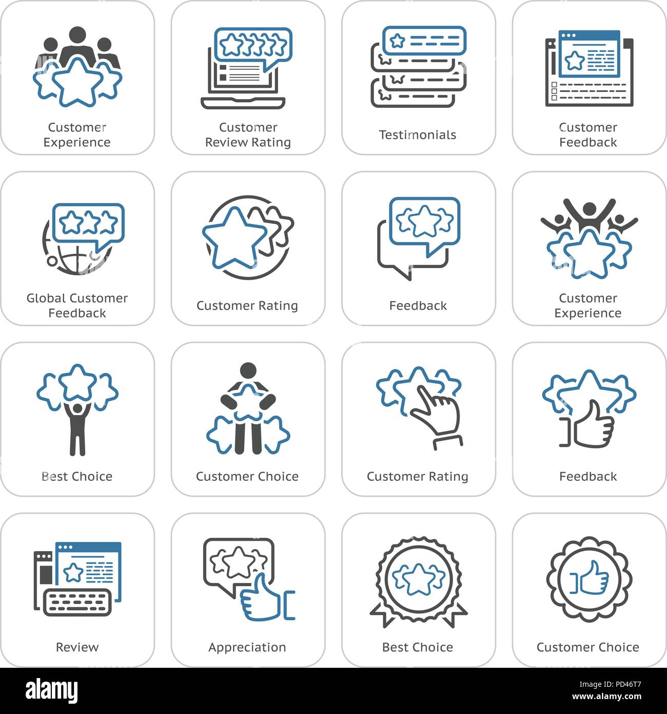 Simple Set of Testimonials Related Vector Icons Stock Vector Image ...