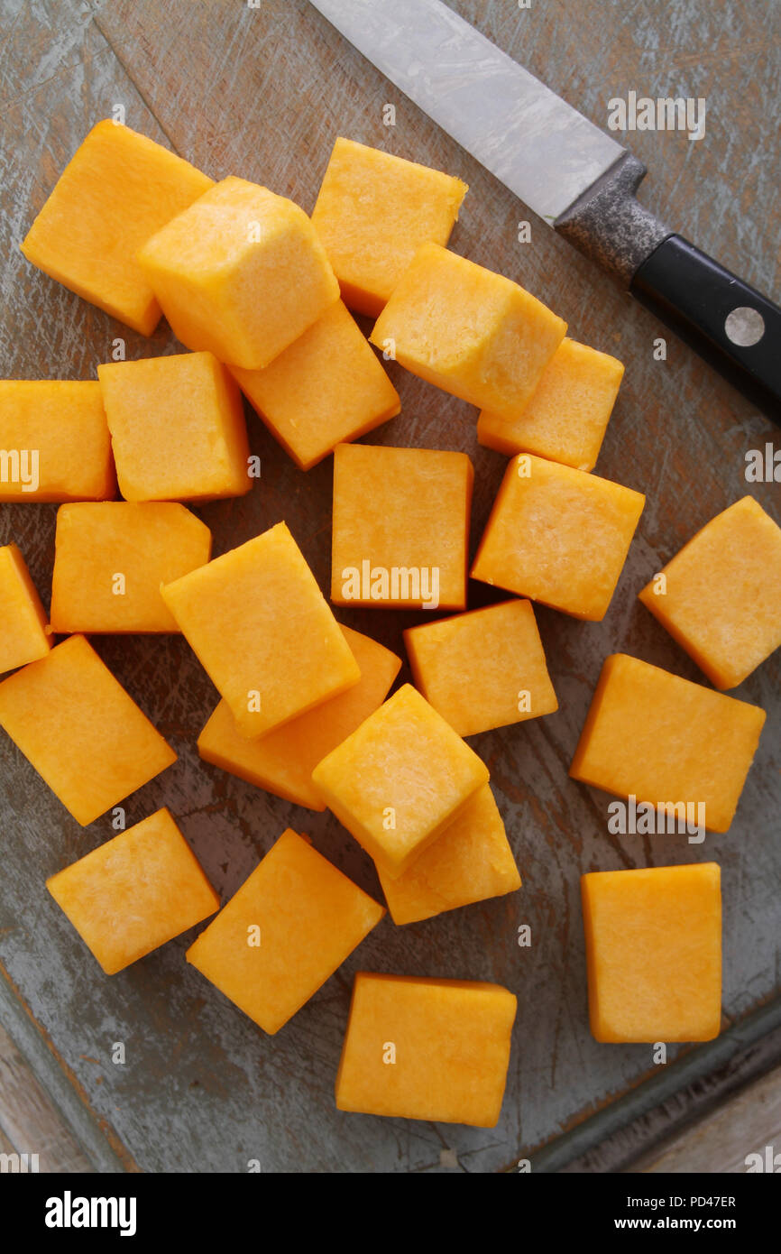 preparing fresh butternut Stock Photo - Alamy