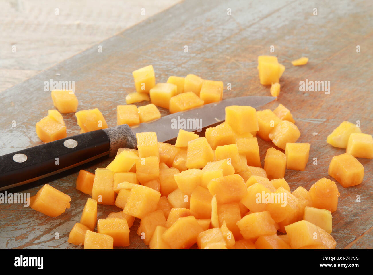 preparing fresh butternut Stock Photo - Alamy