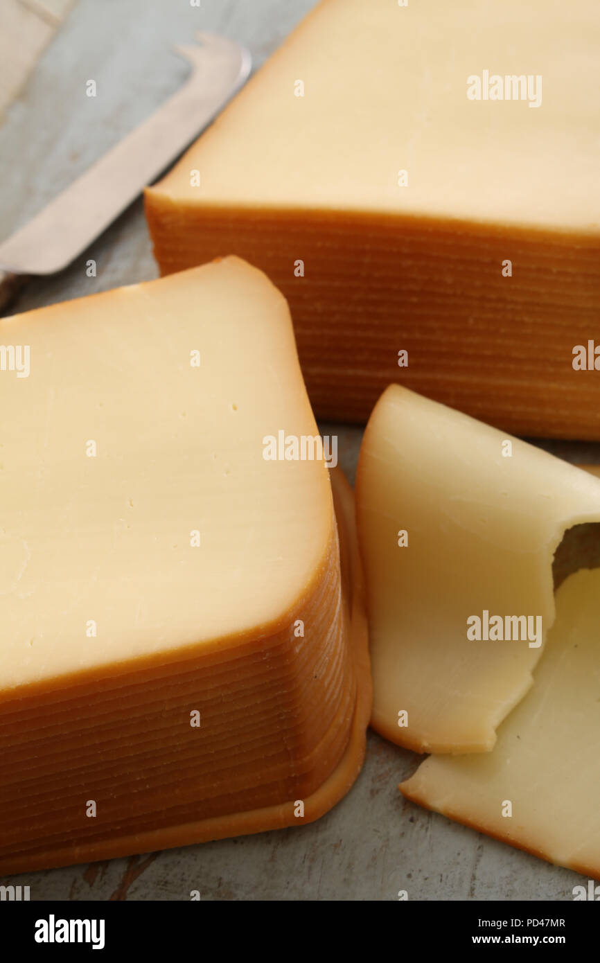 sliced cheese portions Stock Photo - Alamy