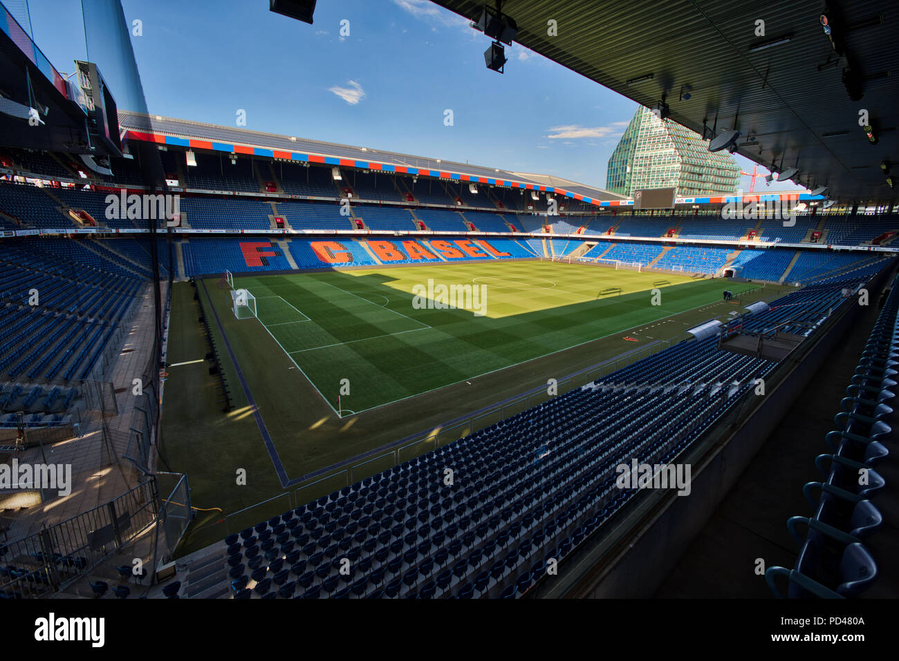 Basel, Switzerland - July 31, 2018: Interior view of the empty St ...
