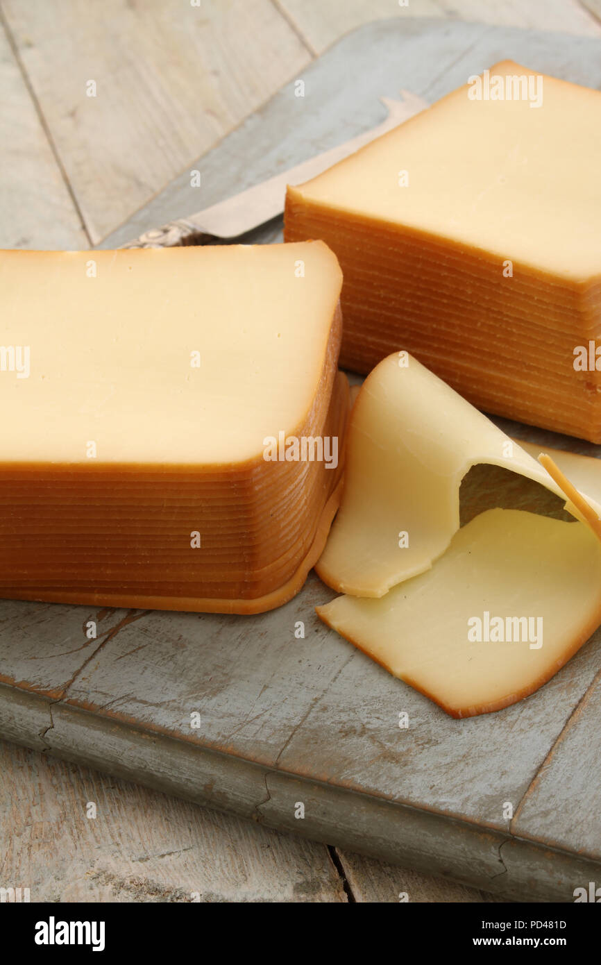 sliced cheese portions Stock Photo - Alamy
