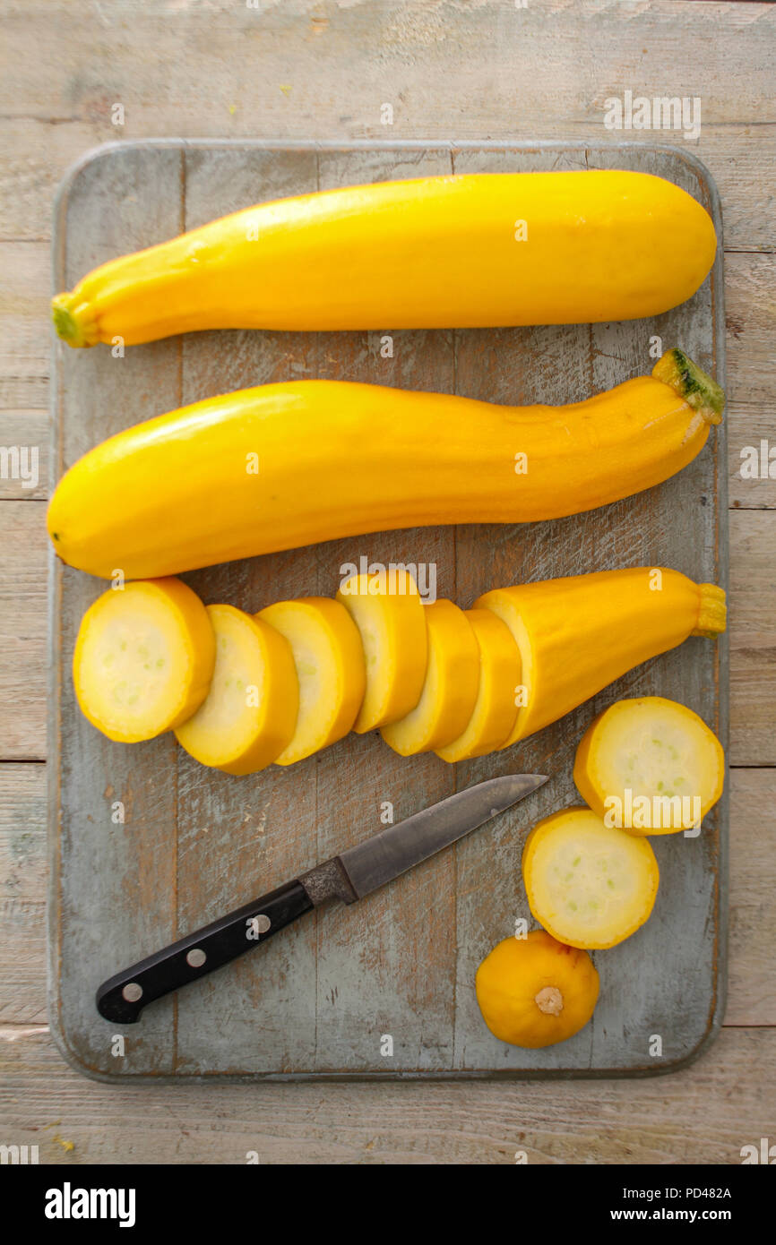 preparing fresh courgettes Stock Photo - Alamy