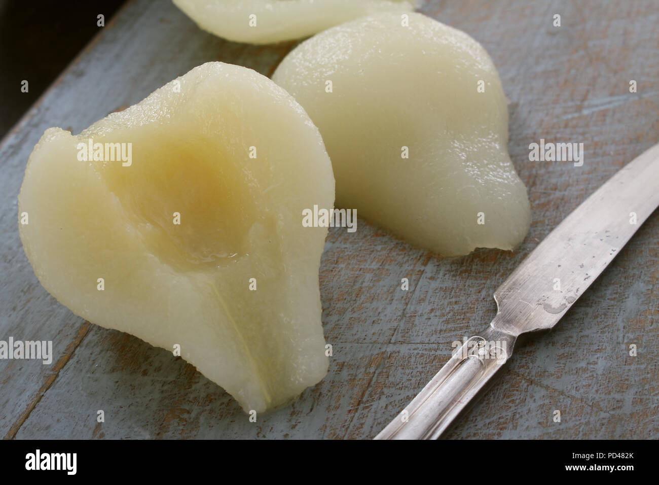 preparing peeled pears Stock Photo - Alamy
