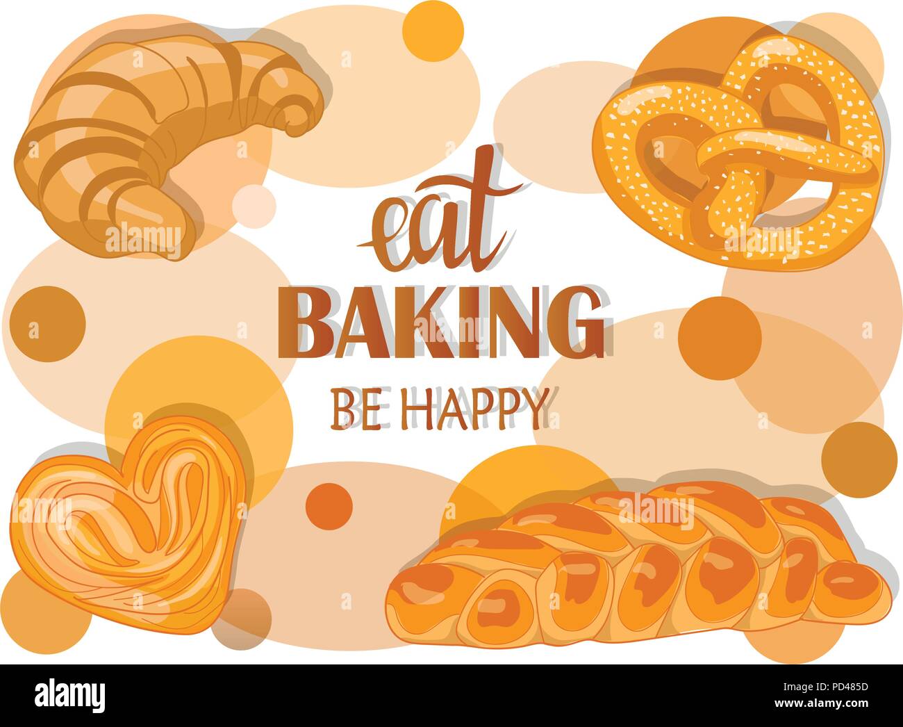 Decor for a shop or cafe with pastries, bread, baking. Bakery store ...