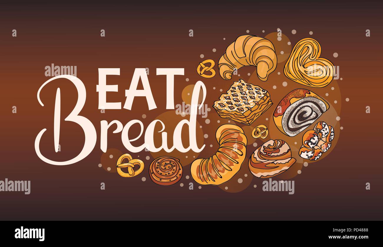 Decor for a shop or cafe with pastries, bread, baking. Bakery store ...