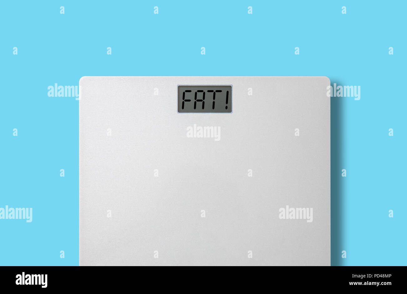 isolate weight scale measurement with fat wording Stock Photo - Alamy