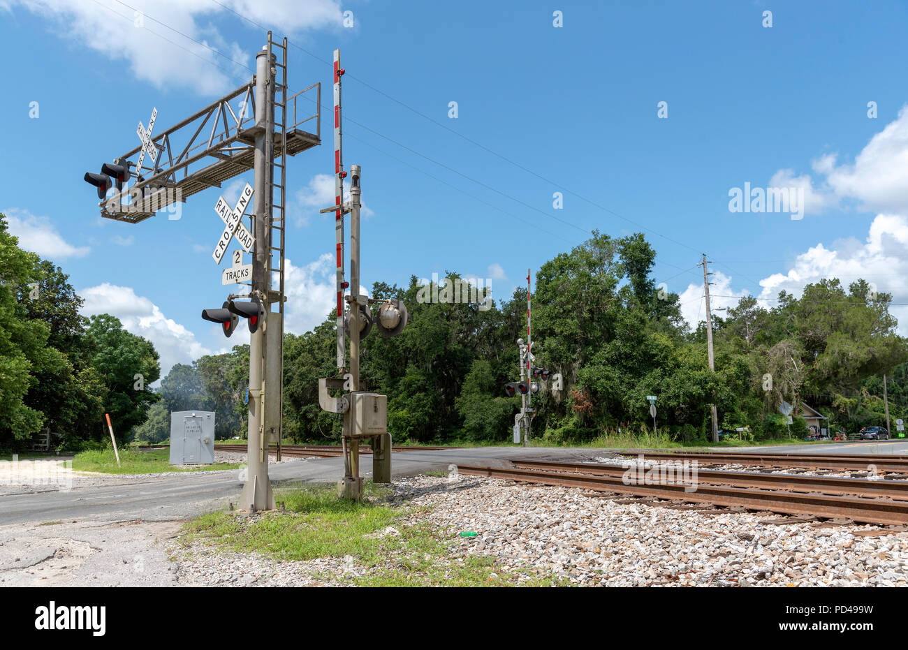 Overhead railroad signals hi-res stock photography and images - Alamy