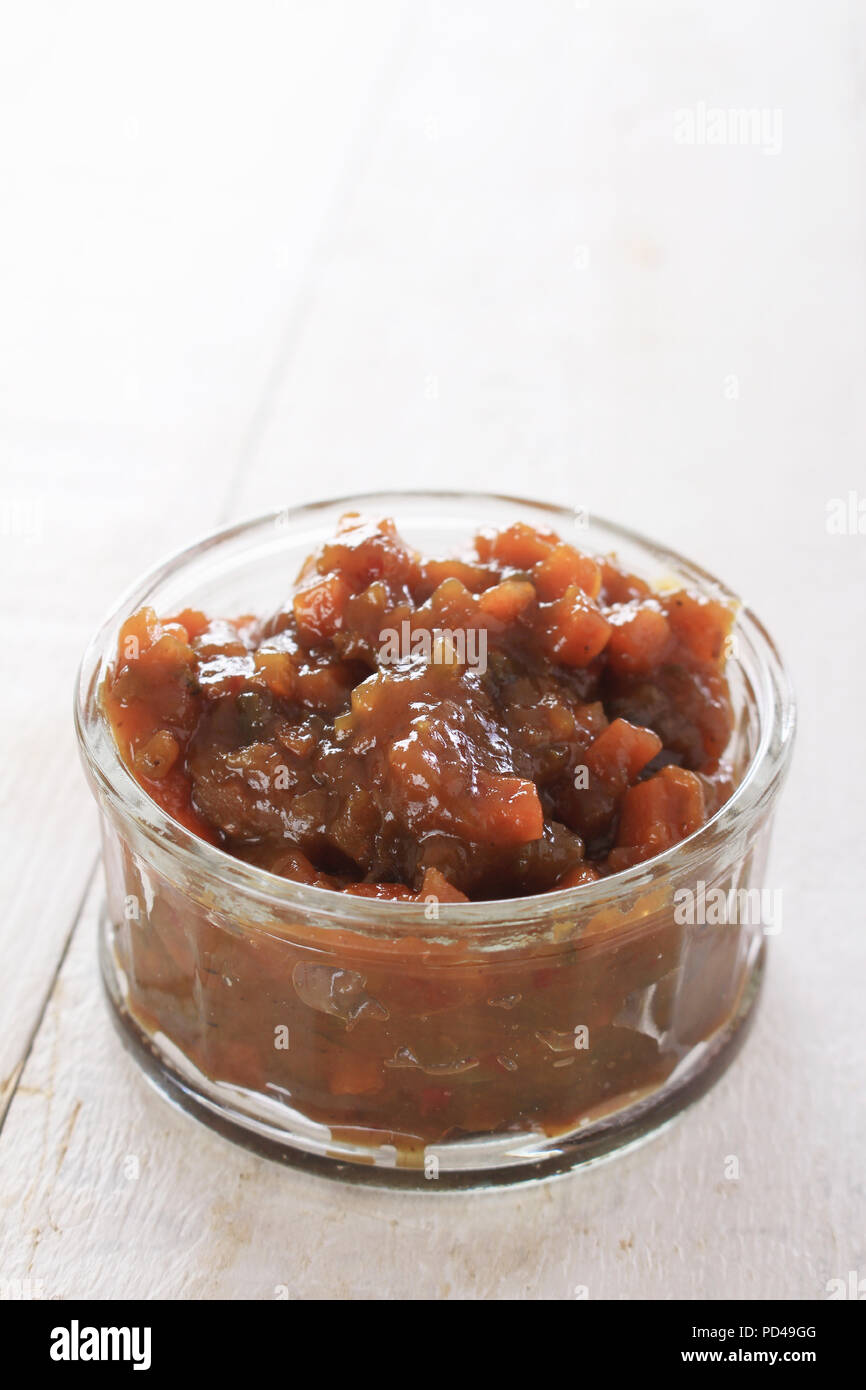chutney pickle relish in dish Stock Photo - Alamy