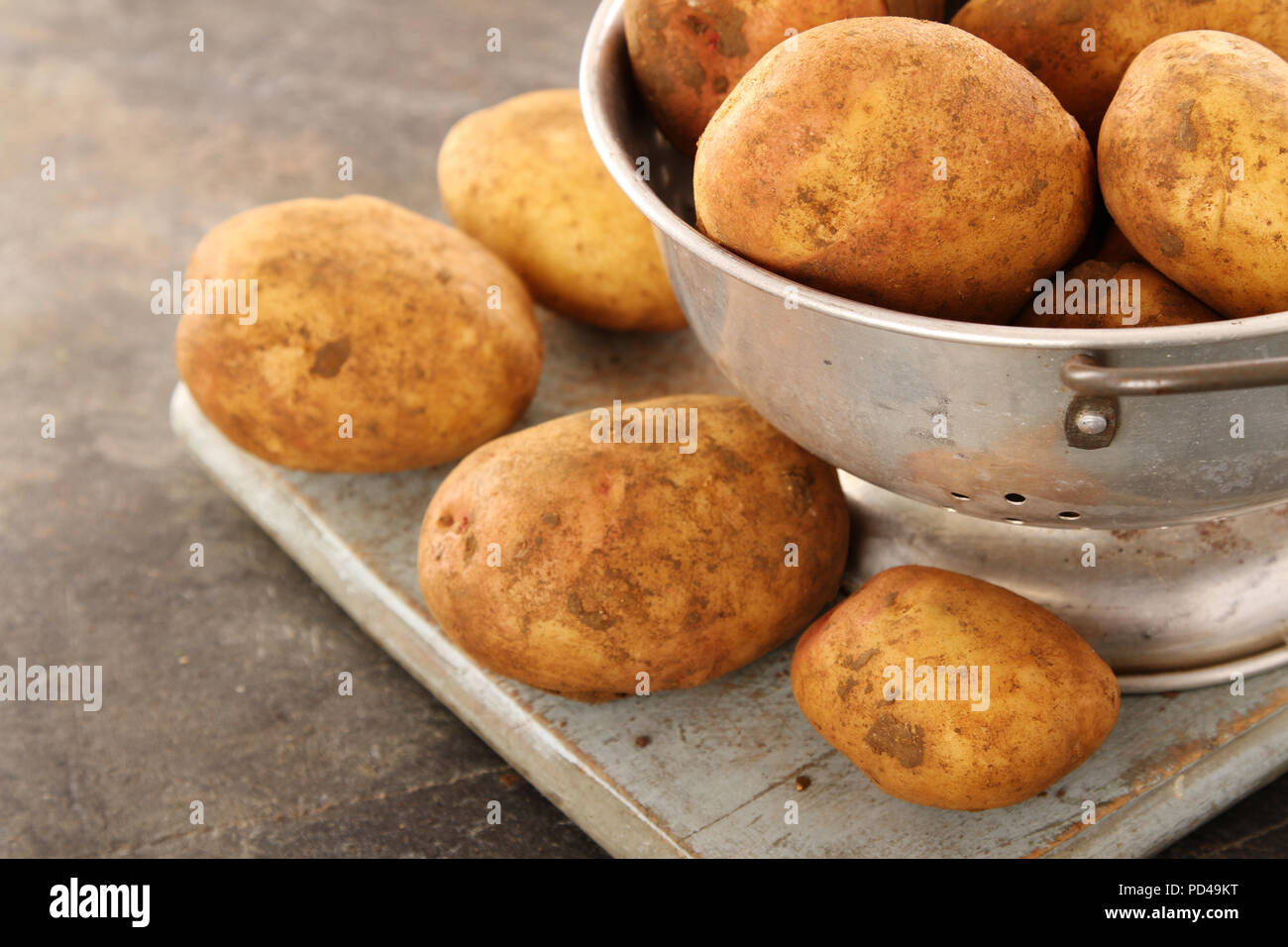preparing fresh potatoes Stock Photo - Alamy