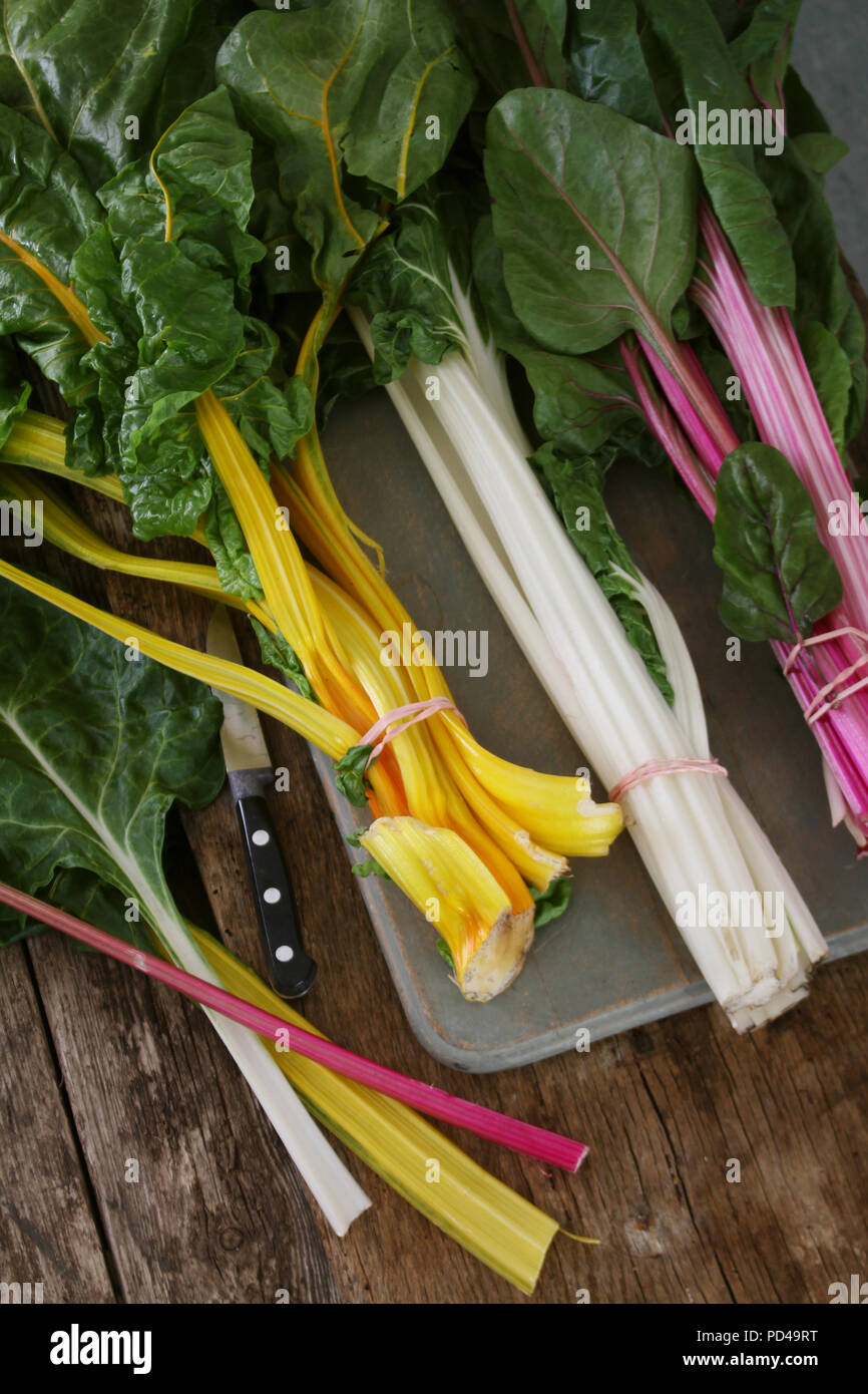 preparing fresh chard Stock Photo - Alamy