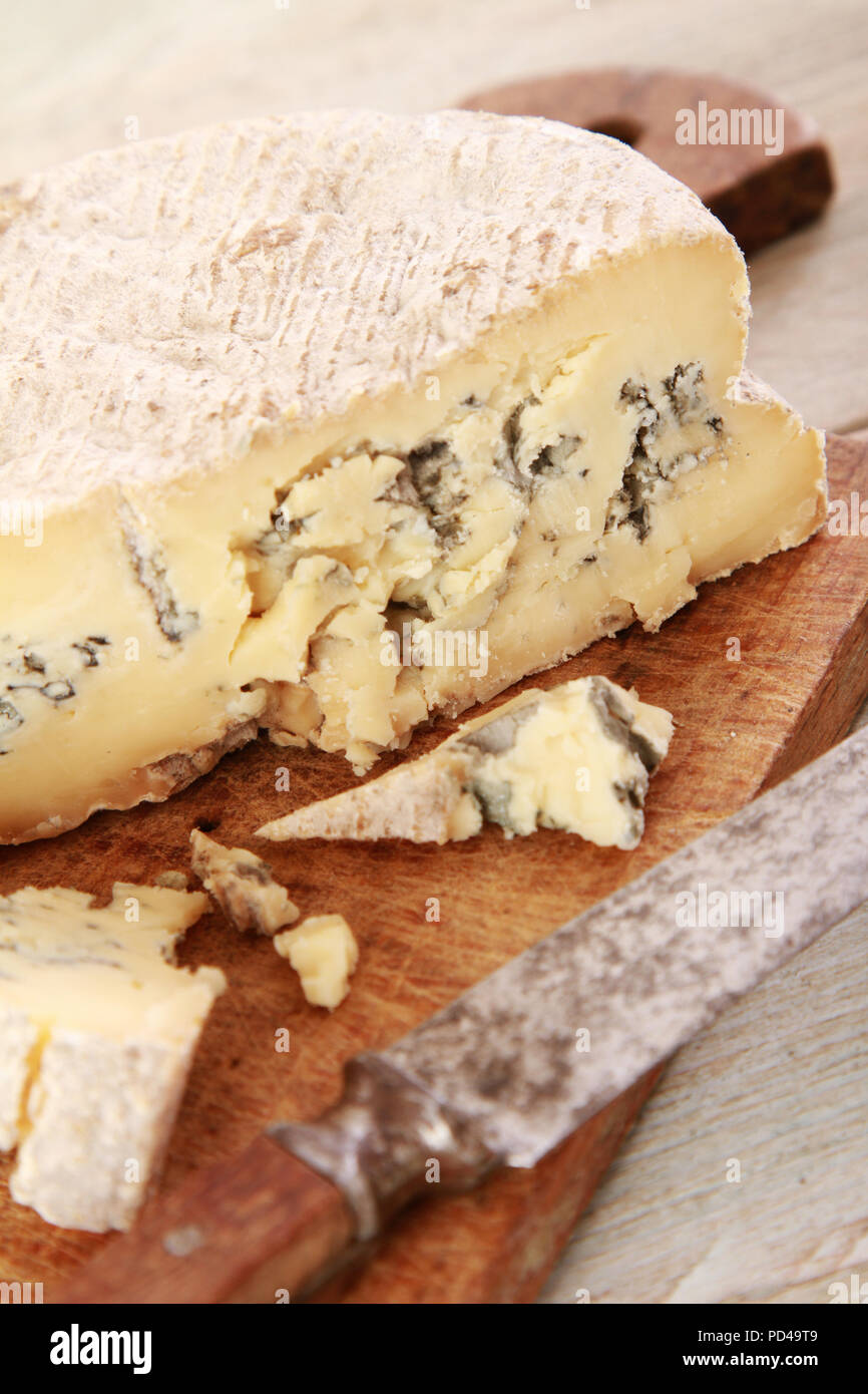 English Cheese Cambridge Blue Stock Photo - Alamy
