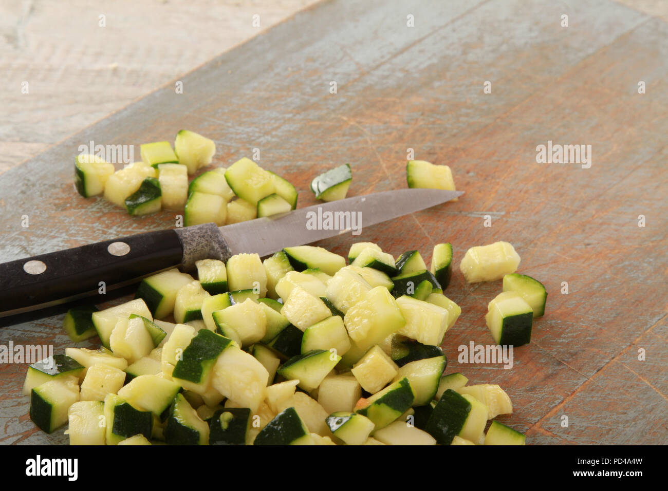 preparing fresh courgettes Stock Photo - Alamy