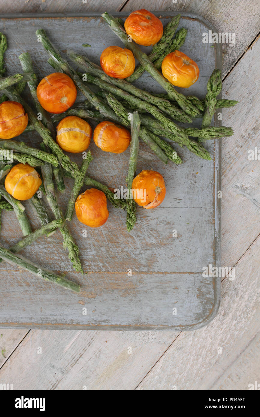 freeze dried asparagus and tomatoes Stock Photo - Alamy