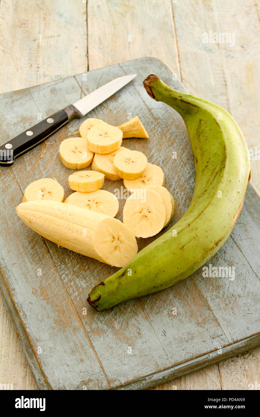 preparing plantain fruit Stock Photo - Alamy