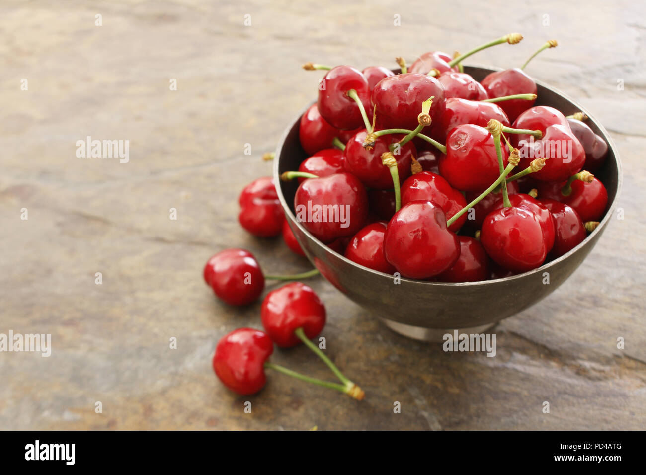 fresh red cherries Stock Photo - Alamy