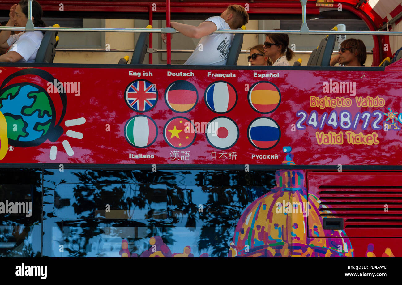 Sightseeing bus in Kotor Montenegro Stock Photo - Alamy