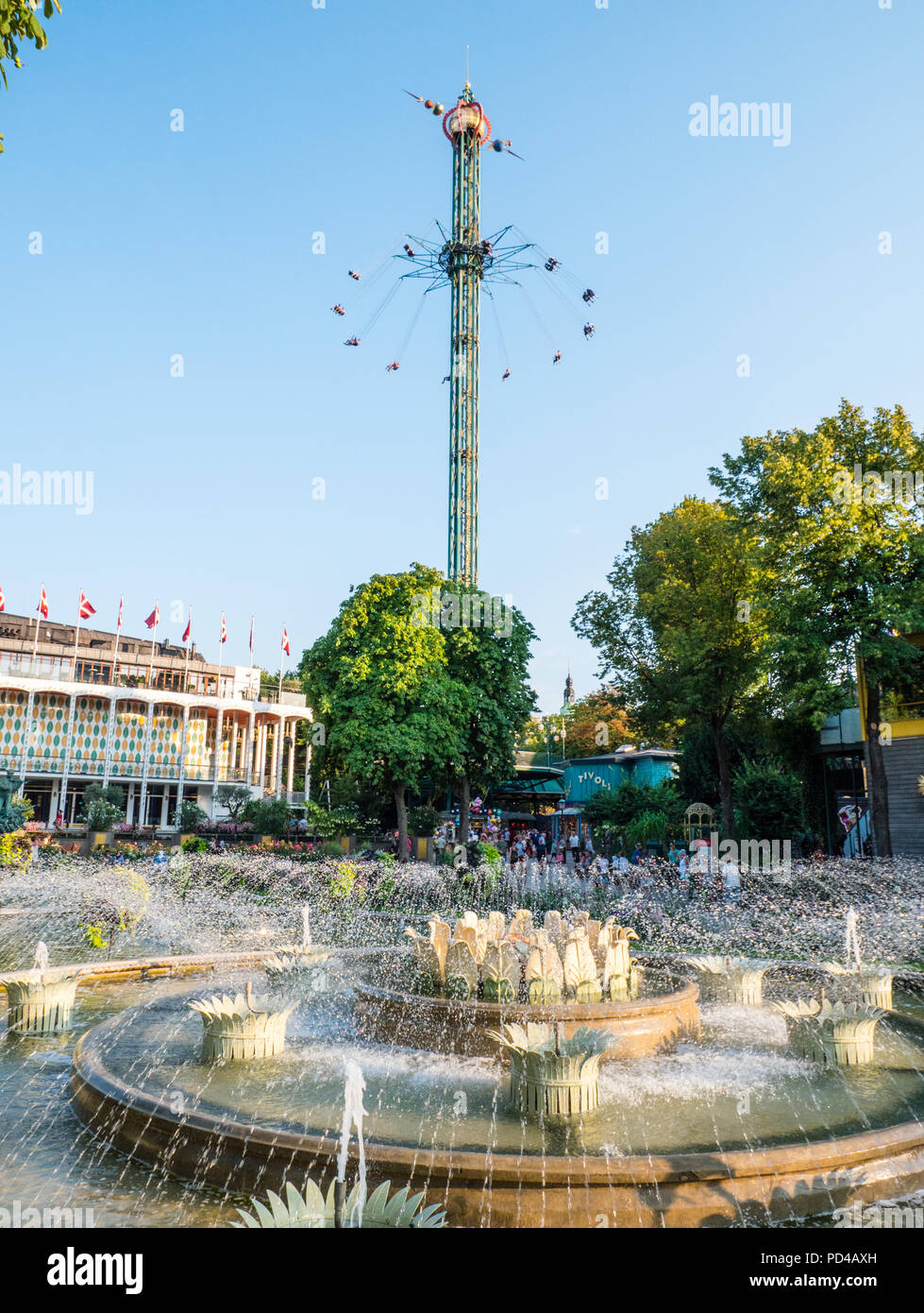 The Star Flyer Ride, Tivoli Gardens, Copenhagen, Zealand, Denmark ...