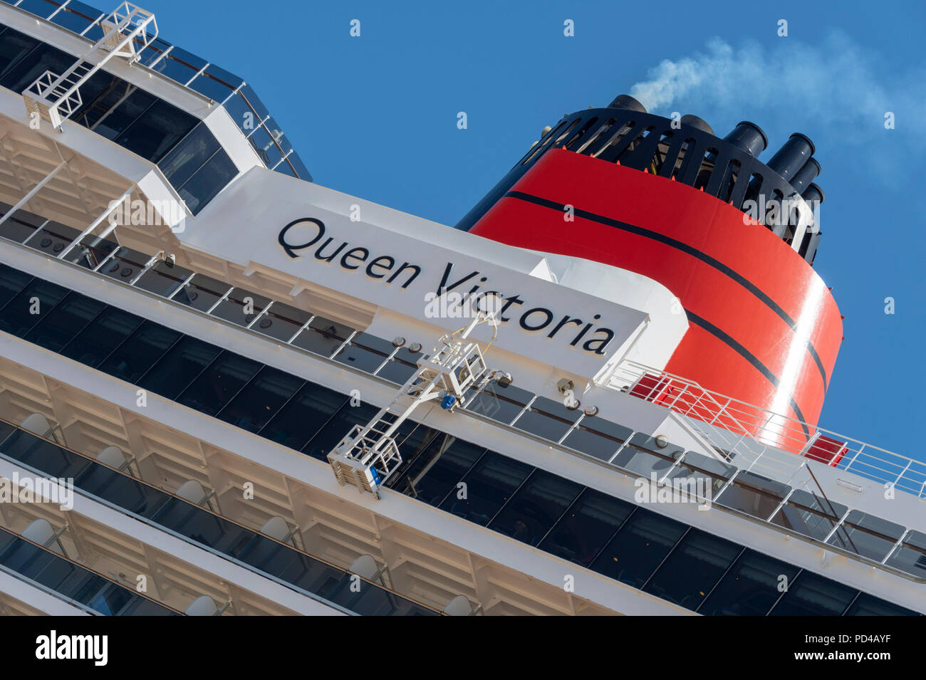 Cunard Queen Victoria cruise liner at Kotor Montenegro Stock Photo - Alamy