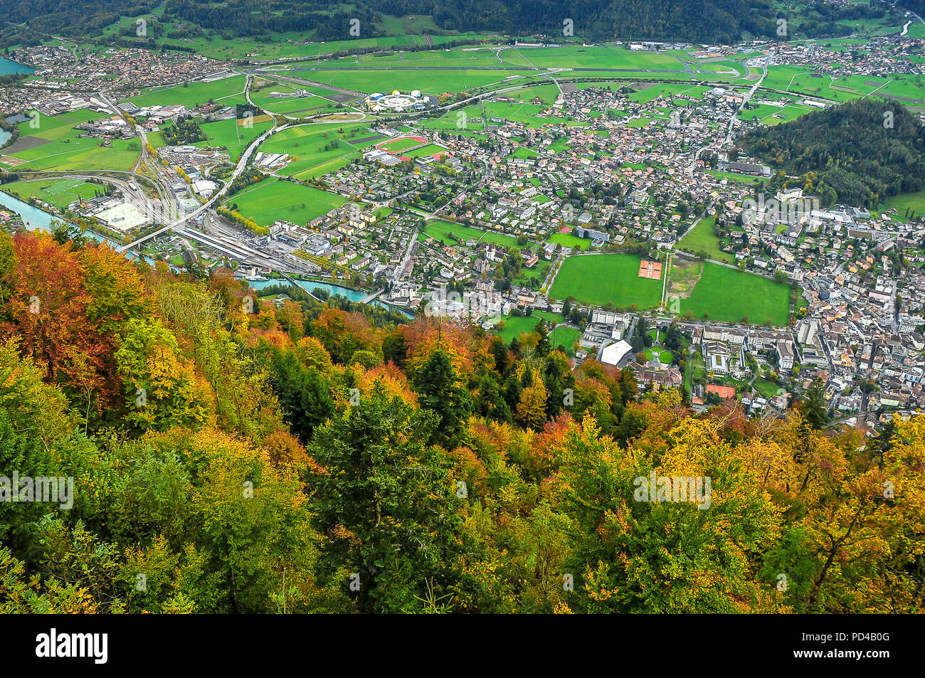 Aerial interlaken hi-res stock photography and images - Alamy