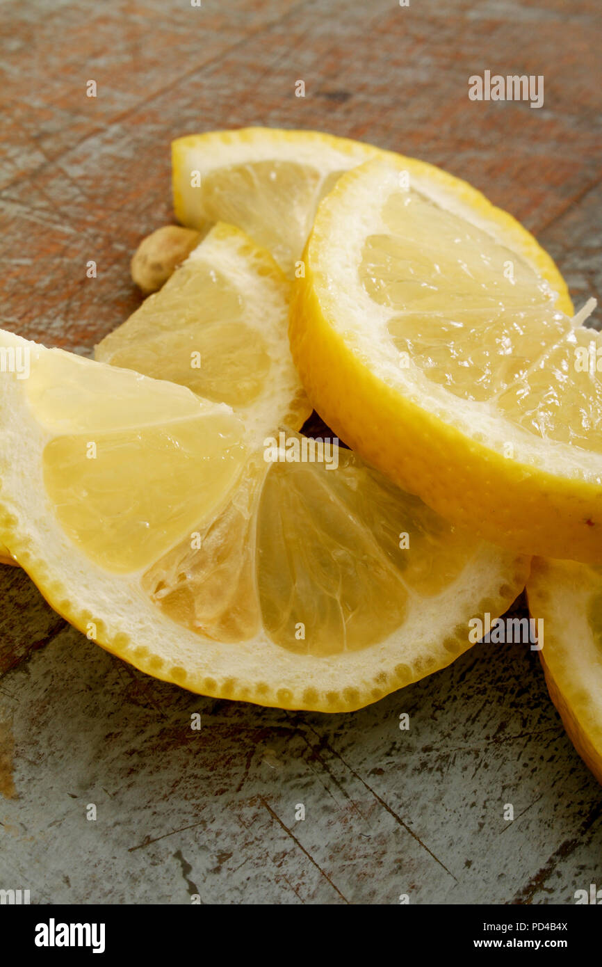 preparing fresh lemons Stock Photo - Alamy