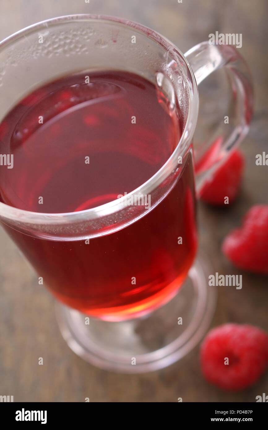 raspberry tea infusion Stock Photo - Alamy