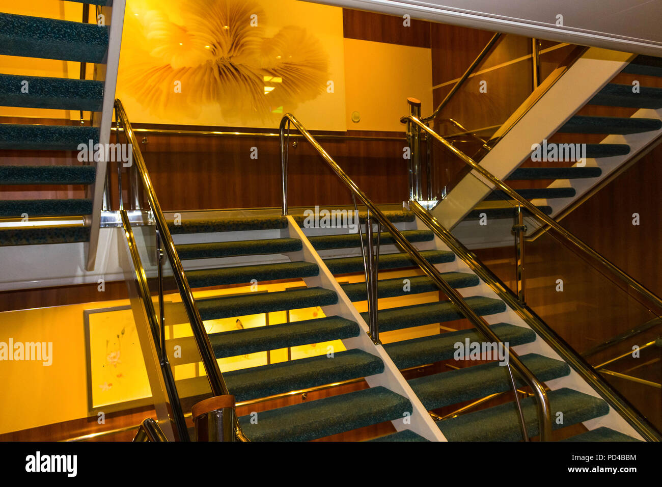 Ship interior staircase hi-res stock photography and images - Alamy