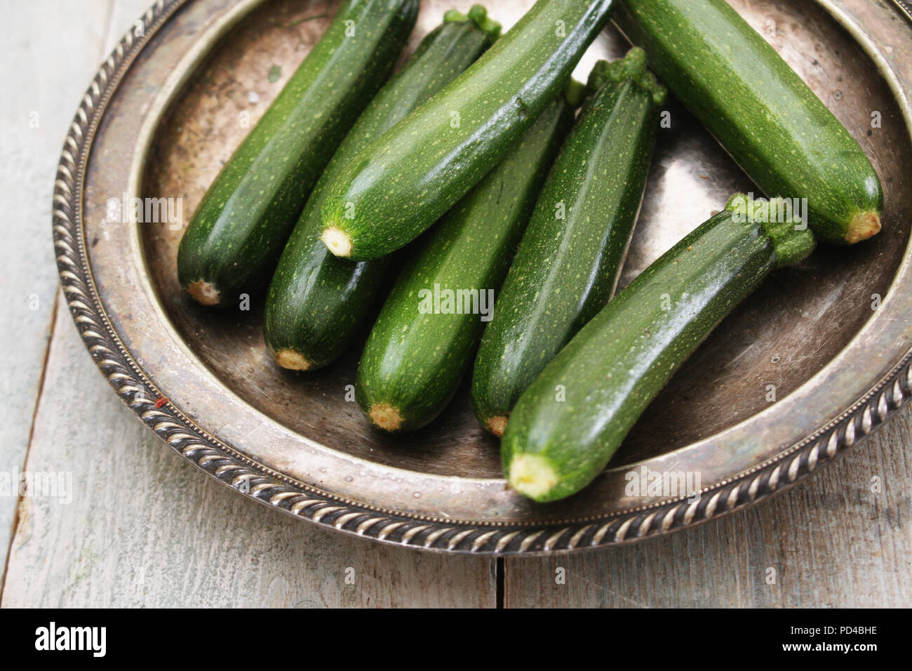 preparing fresh courgettes Stock Photo - Alamy