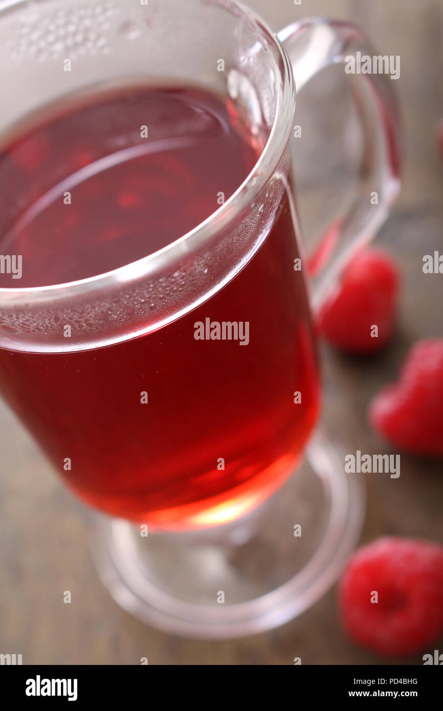 raspberry tea infusion Stock Photo - Alamy