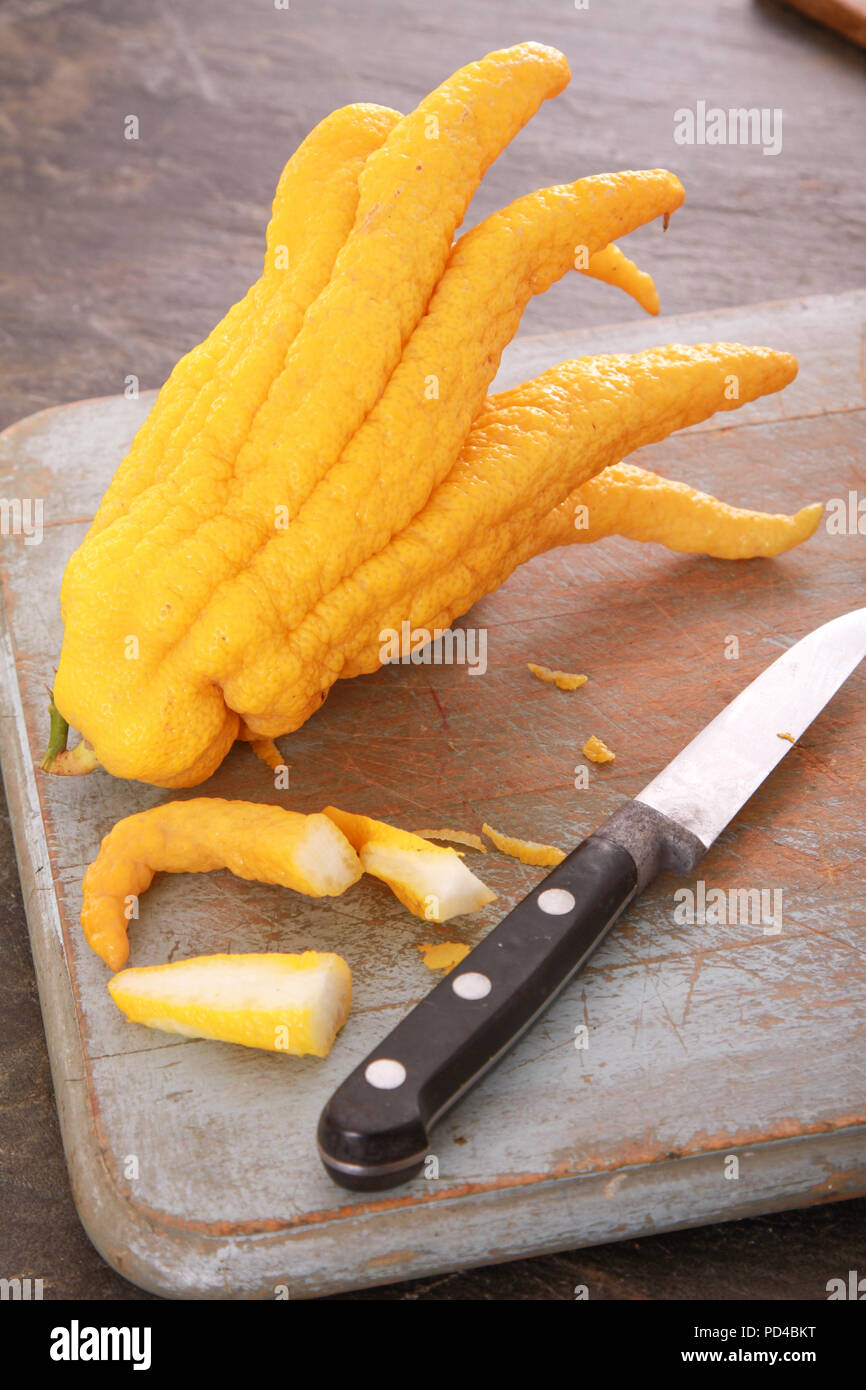 buddhas hand citrus fruit Stock Photo - Alamy