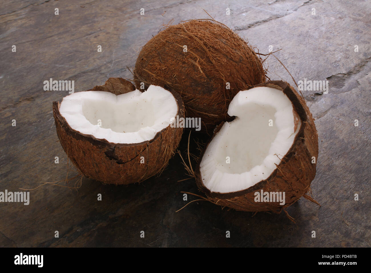 fresh coconut with milk Stock Photo - Alamy