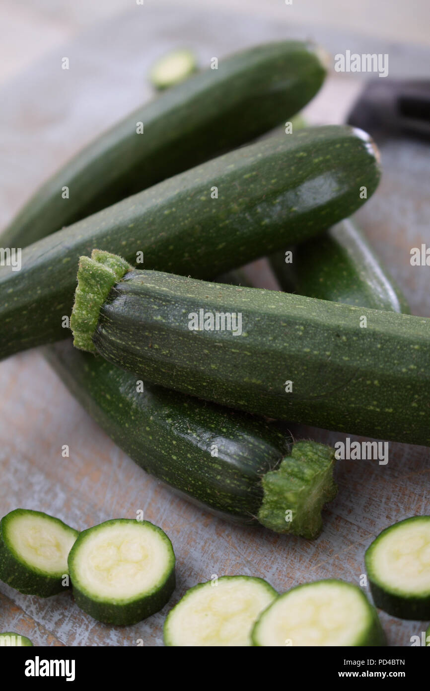 preparing fresh courgettes Stock Photo - Alamy
