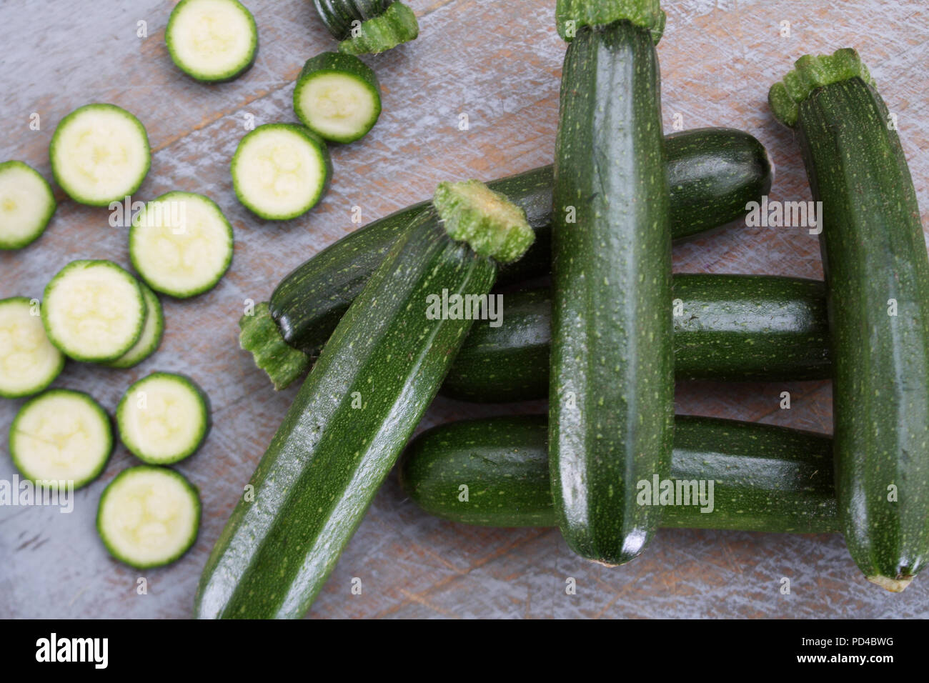 preparing fresh courgettes Stock Photo - Alamy