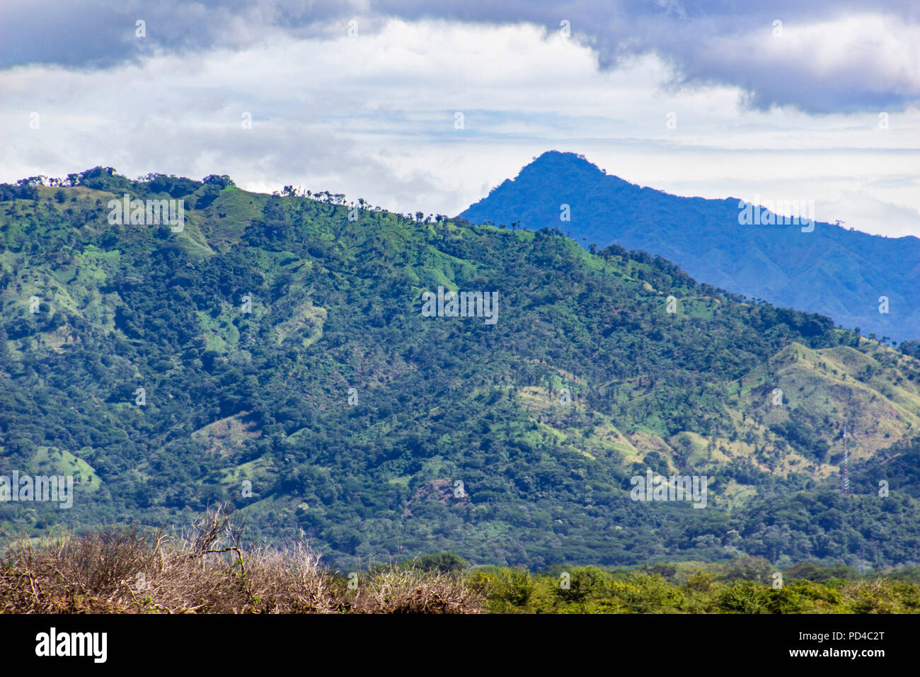 The countryside landscapes at rural areas of Honduras, jungle, hills ...