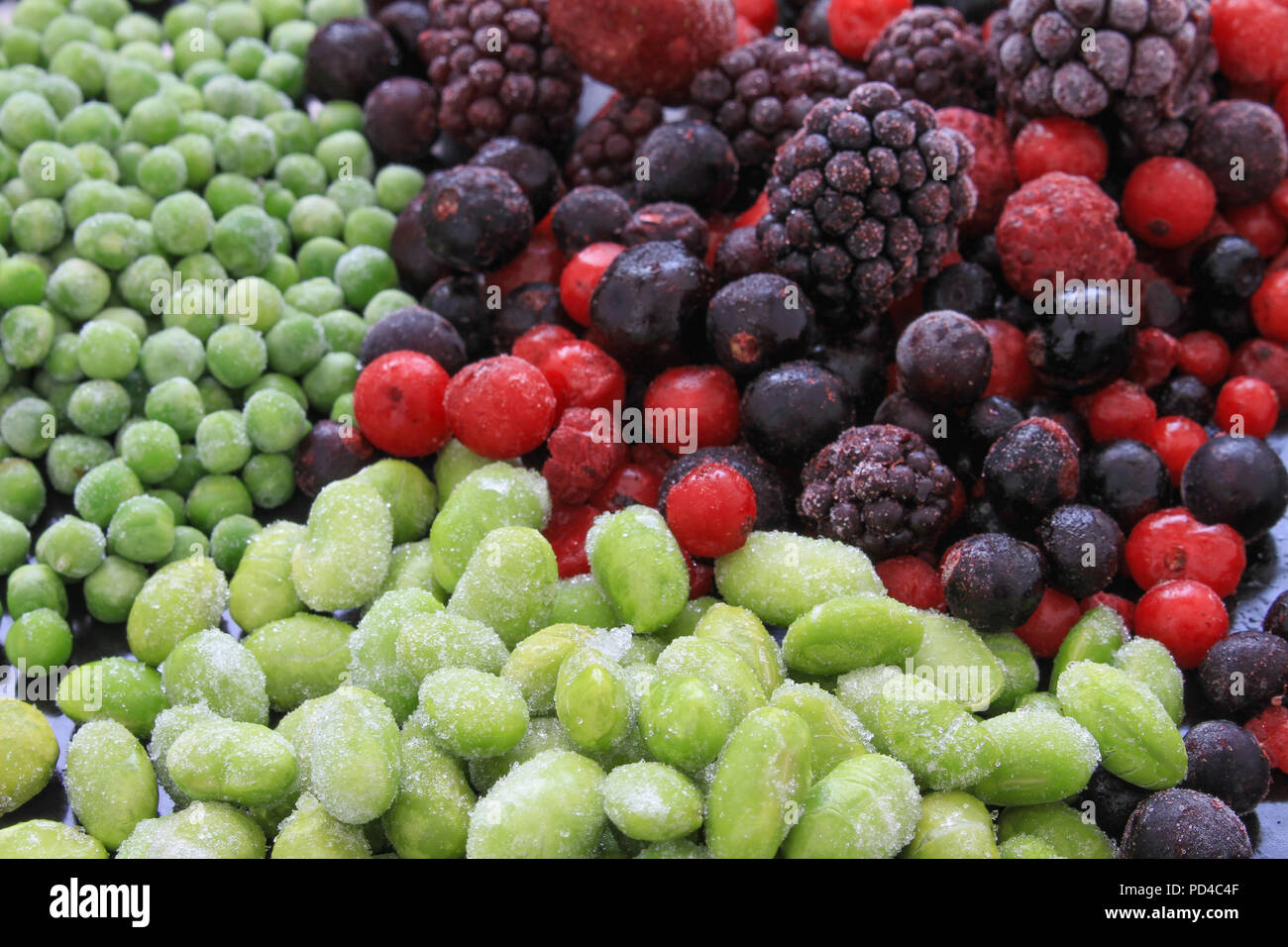 fresh frozen fruit and vegetable produce Stock Photo - Alamy