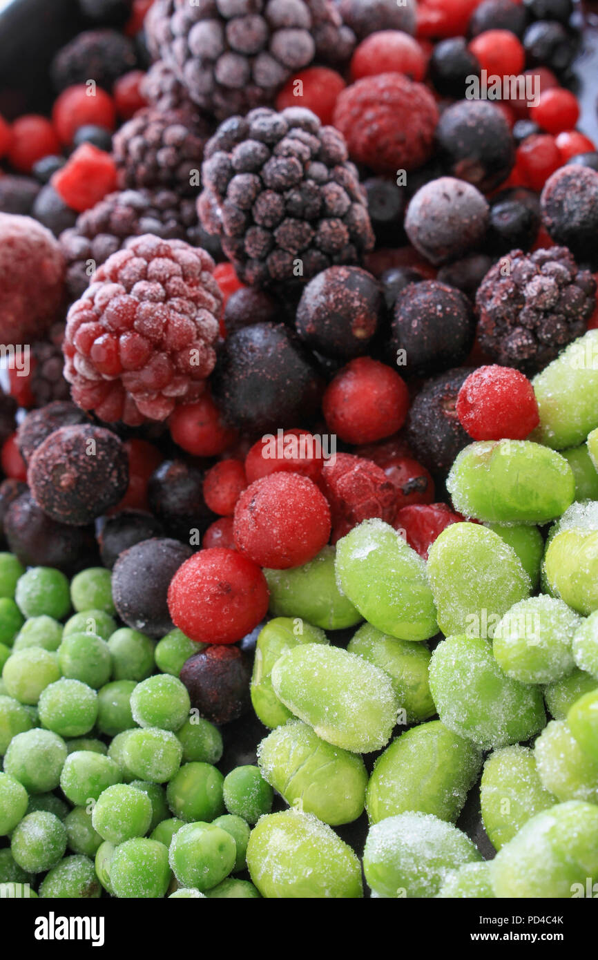 fresh frozen fruit and vegetable produce Stock Photo - Alamy