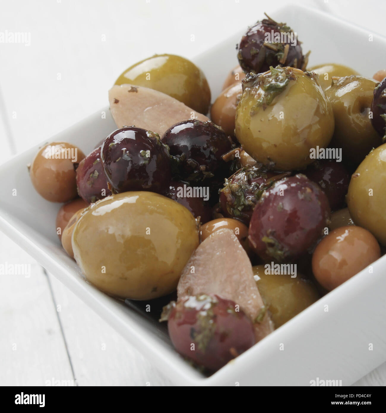 Fresh mixed olives in dish hi-res stock photography and images - Alamy