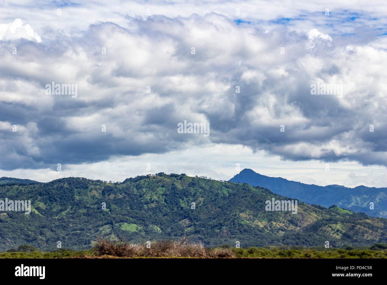 The countryside landscapes at rural areas of Honduras, jungle, hills ...