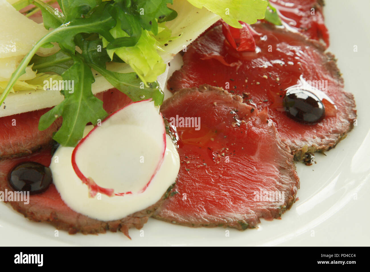 beef carpaccio appetizer Stock Photo - Alamy