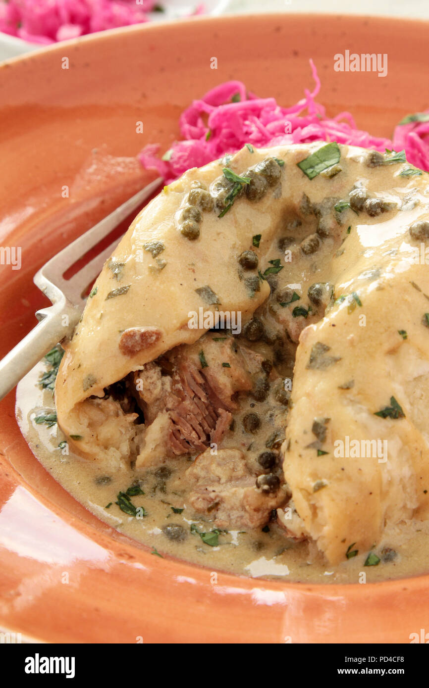 steamed lamb suet pudding Stock Photo - Alamy