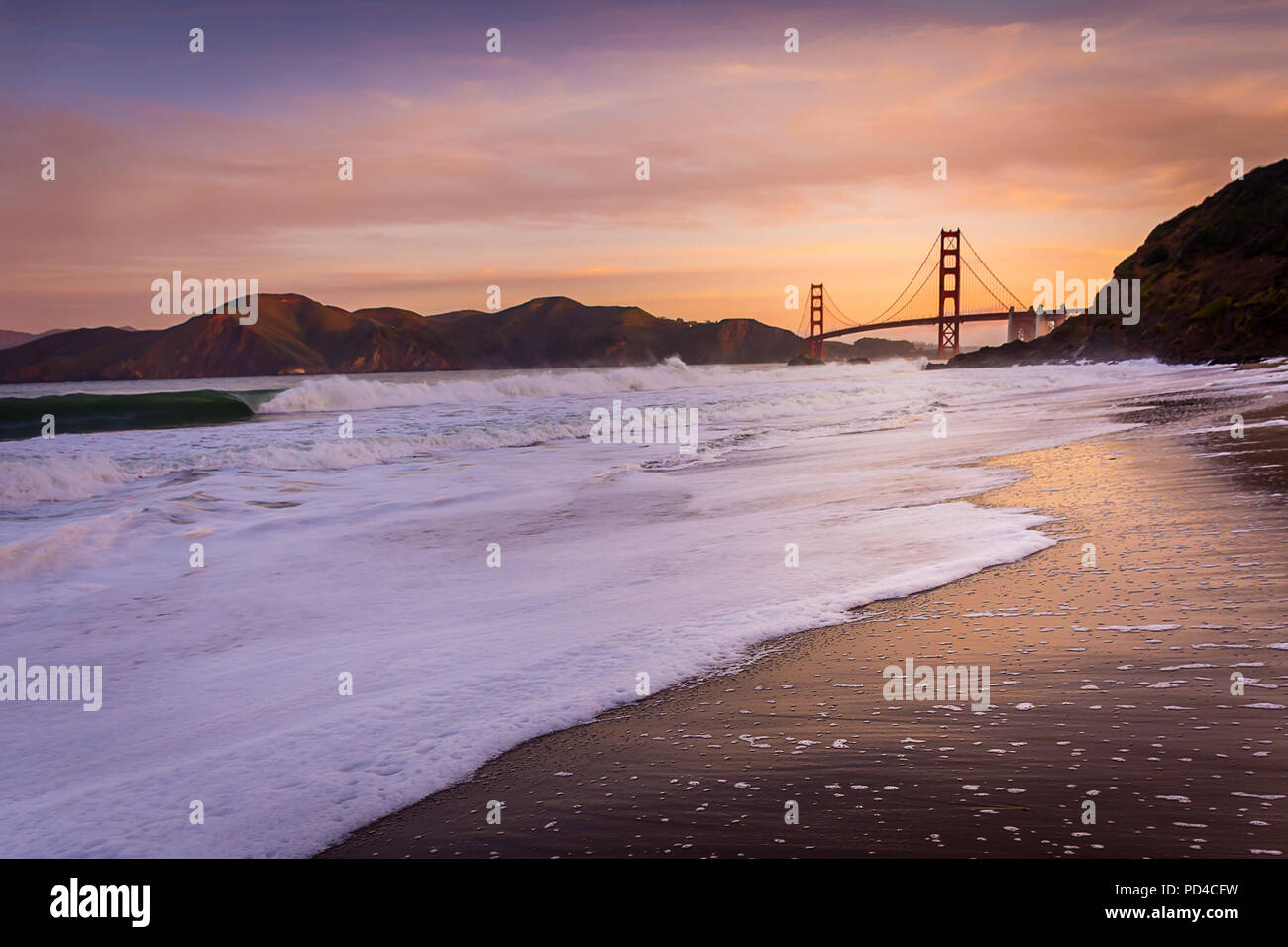 Sunrise from Baker Beach Stock Photo - Alamy