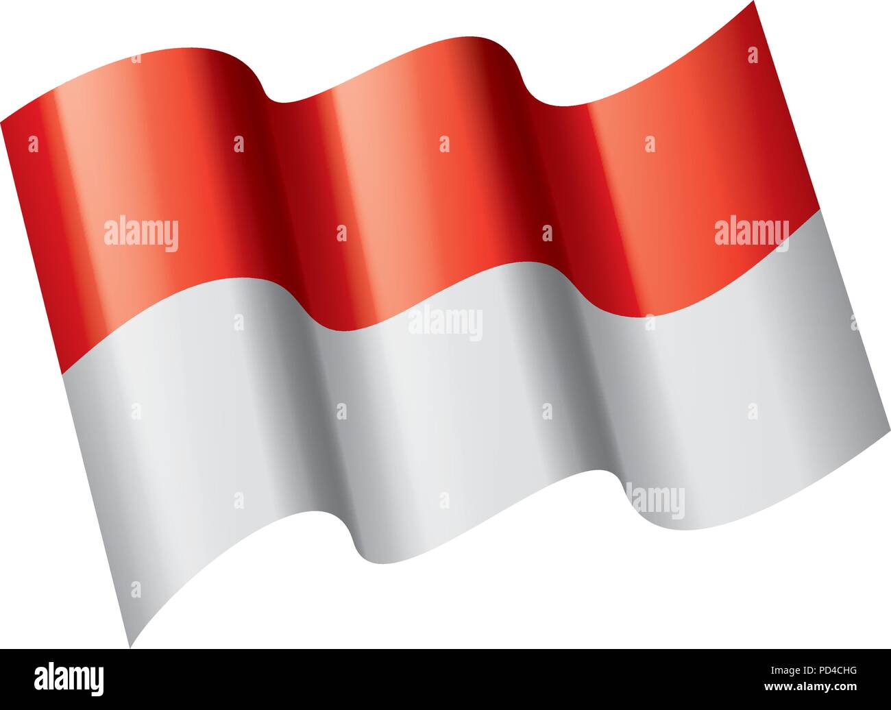 Indonesia waving flag Cut Out Stock Images & Pictures - Alamy