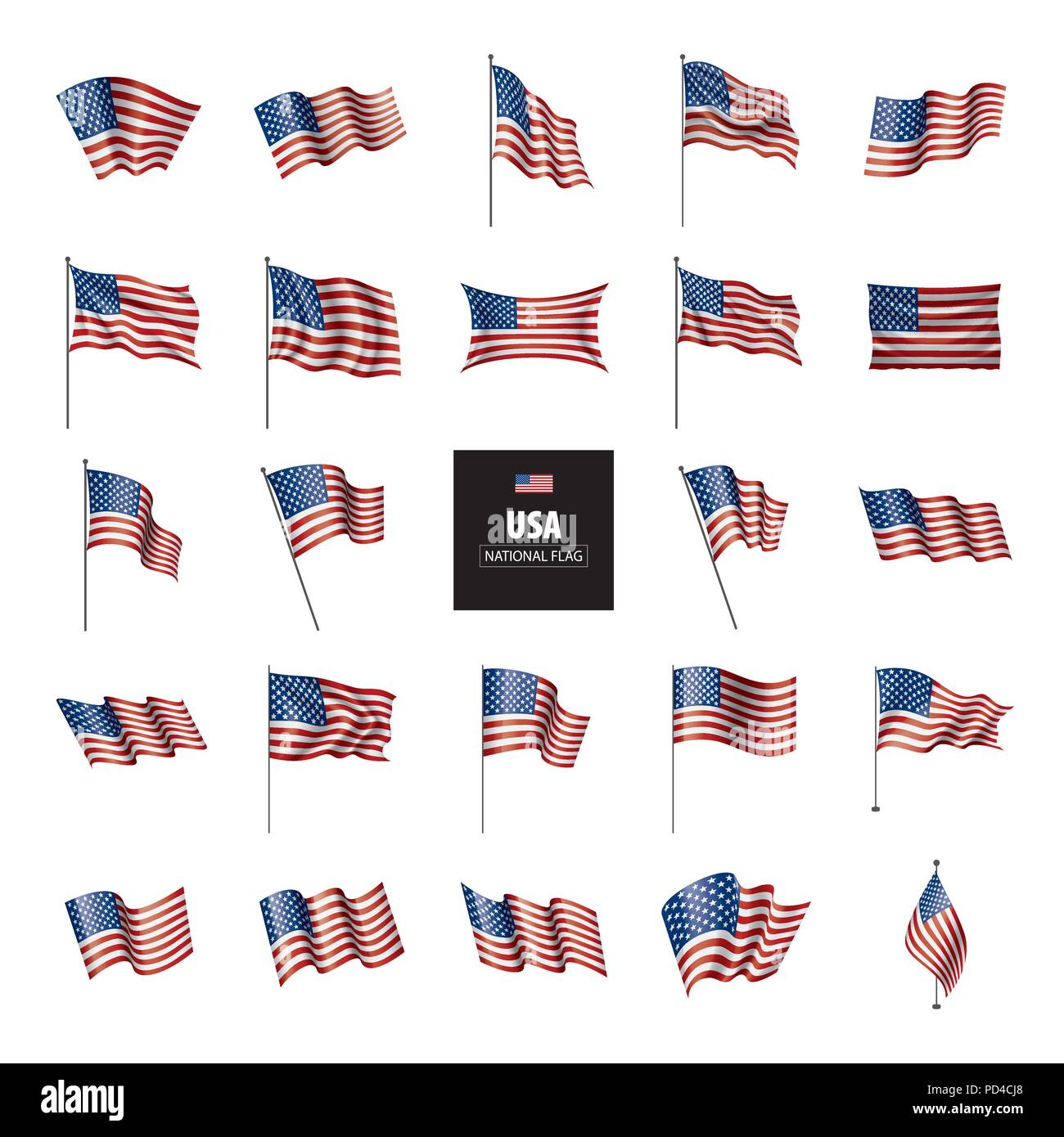 USA Flag isolated Stock Vector Image & Art - Alamy
