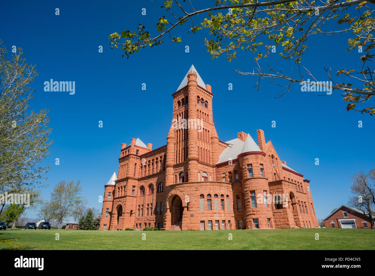 Exterior view of the famous Westminster Castle at Westminster, Colorado ...
