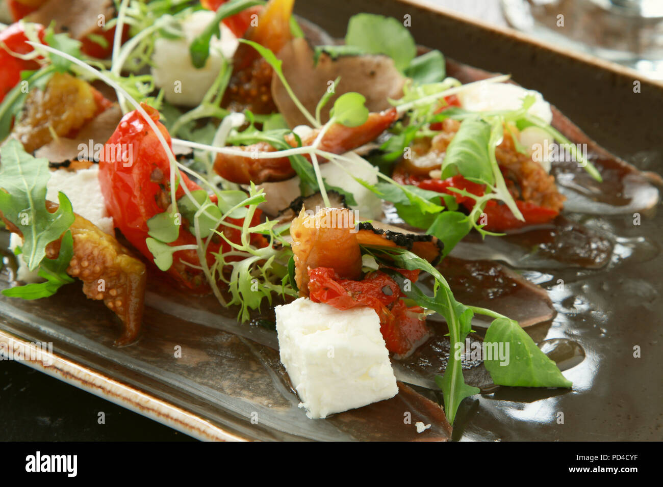 healthy dured ham appetizer Stock Photo - Alamy