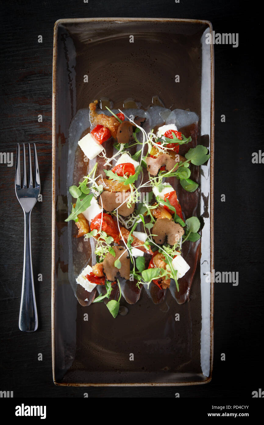 healthy dured ham appetizer Stock Photo - Alamy