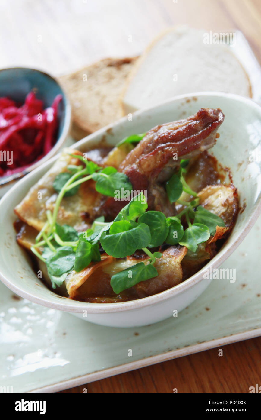 plated lamb main meal Stock Photo - Alamy
