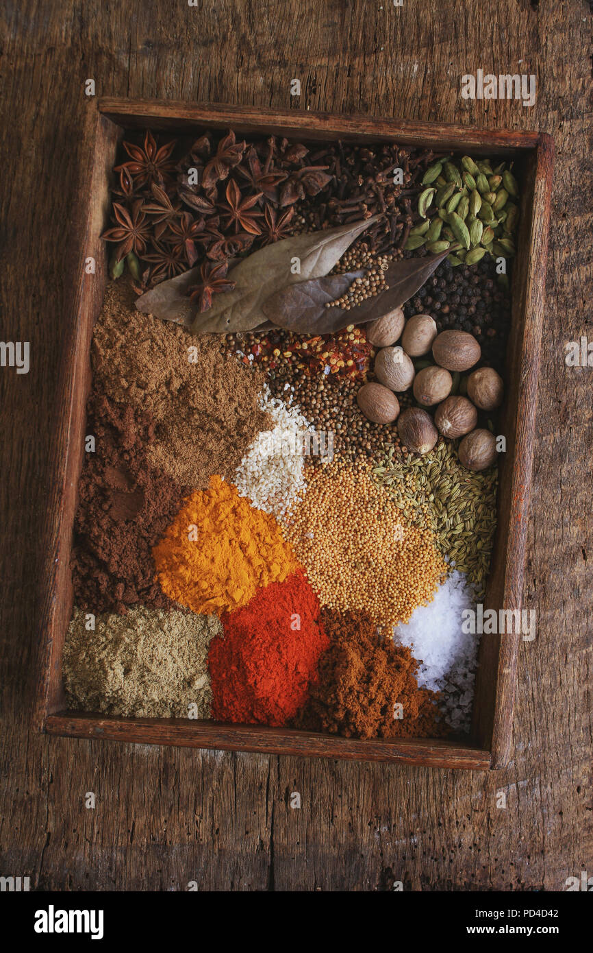 fresh dried spices Stock Photo - Alamy